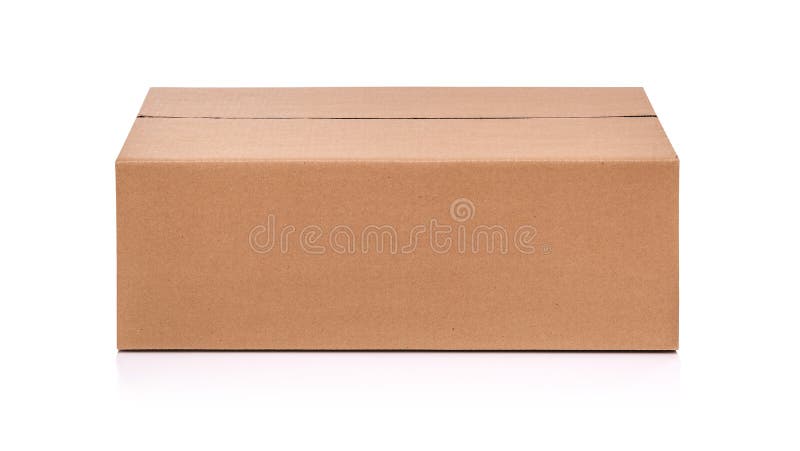 Cardboard Mail Box Isolated on a White Background. Stock Image - Image ...