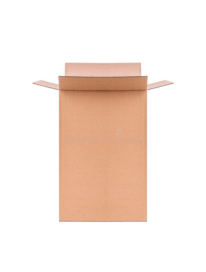 Cardboard Mail Box Isolated on a White Background. Stock Image - Image ...