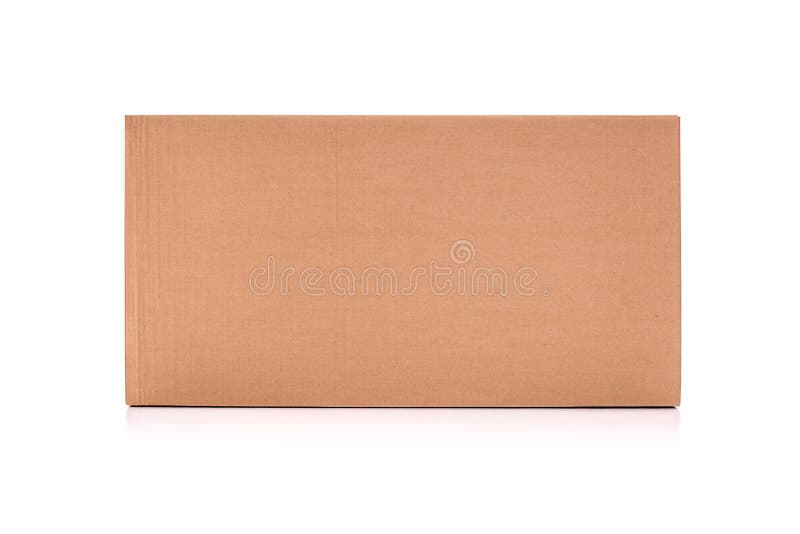 Cardboard Mail Box Isolated on a White Background. Stock Image - Image ...