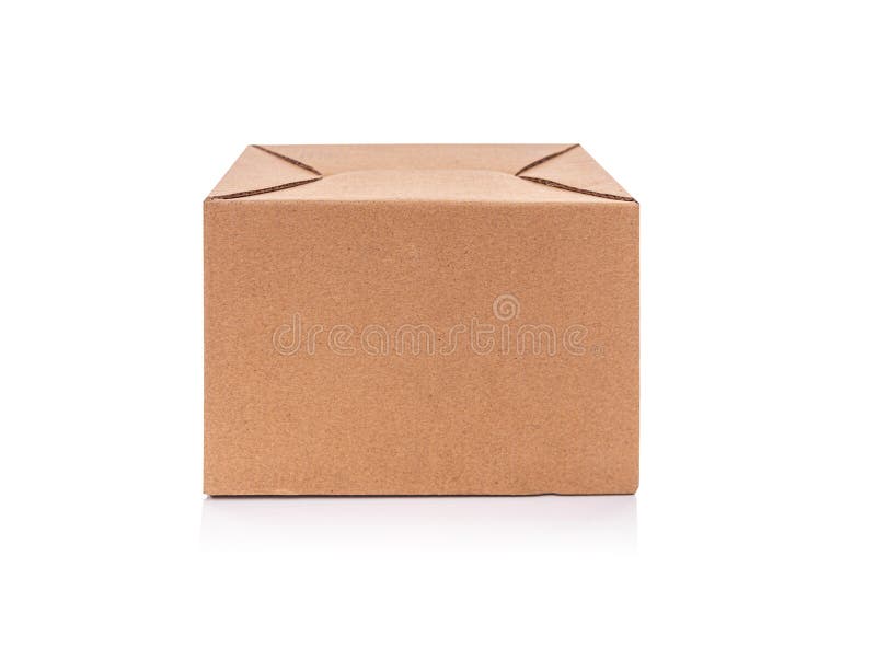 Cardboard Mail Box Isolated on White Background Stock Image - Image of ...