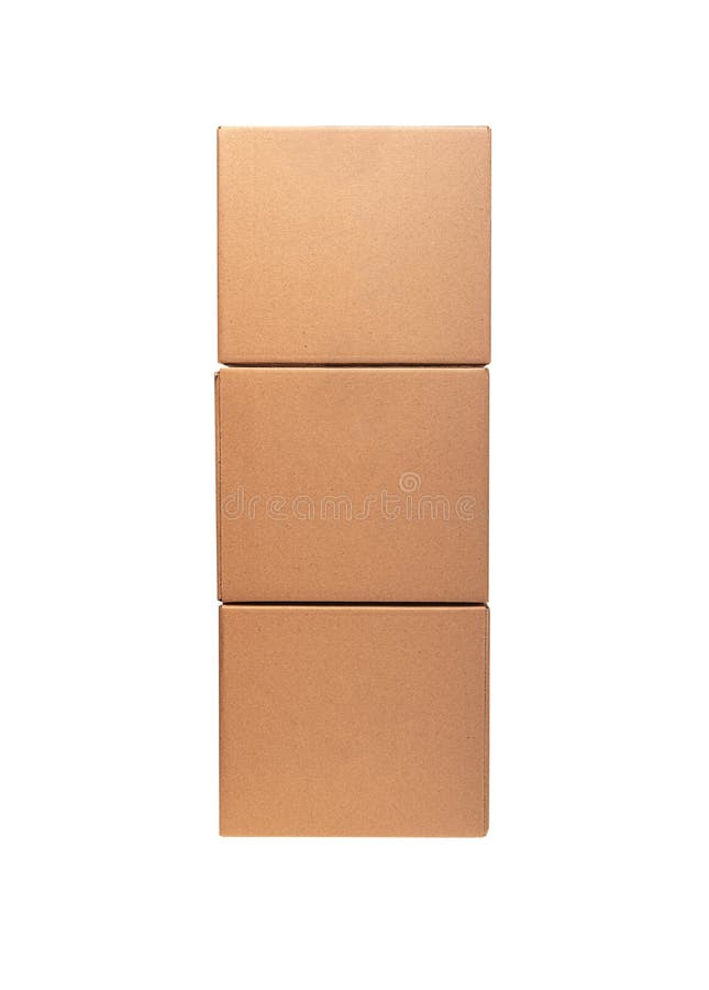 Cardboard Mail Box Isolated on White Background. Stock Photo - Image of ...
