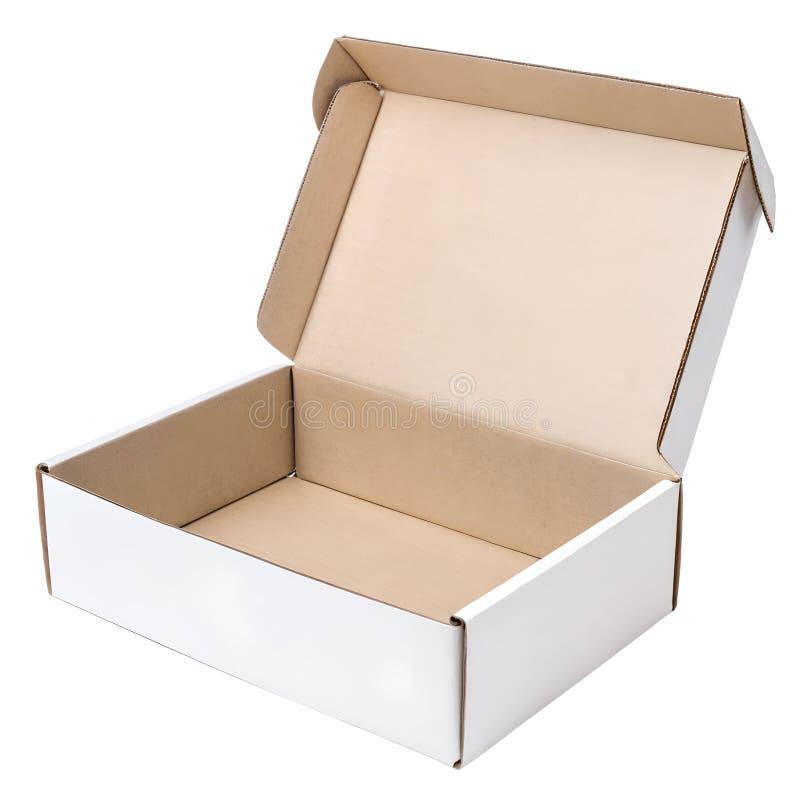 Cardboard Mailing Box Mockup Stock Illustration - Illustration of ...