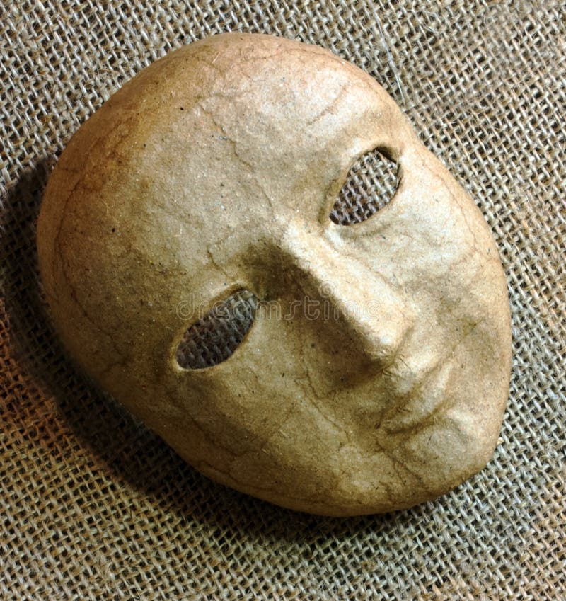 Cardboard mask stock image. Image of smile, close, closeup - 55424321