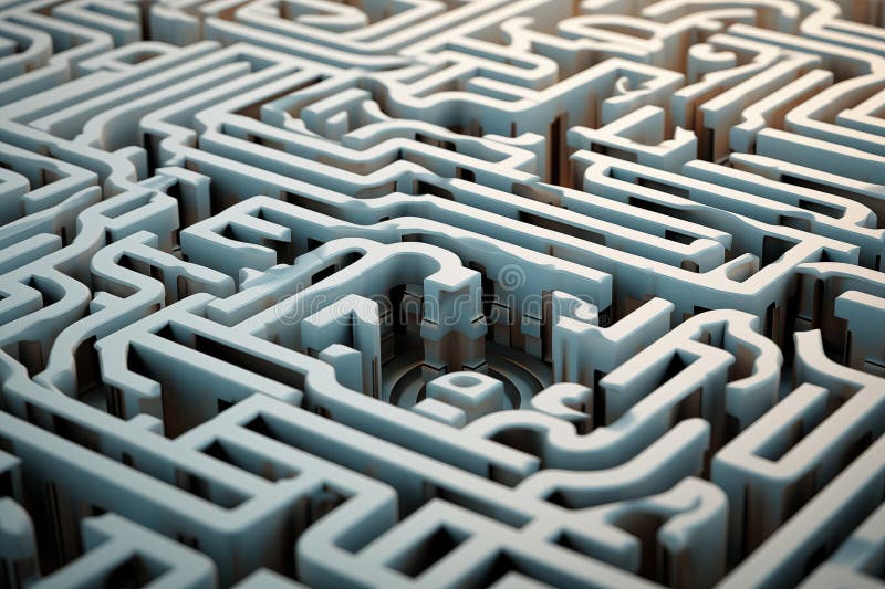 Cardboard Miniature Maze Close-up. Generative AI Stock Photo - Image of ...