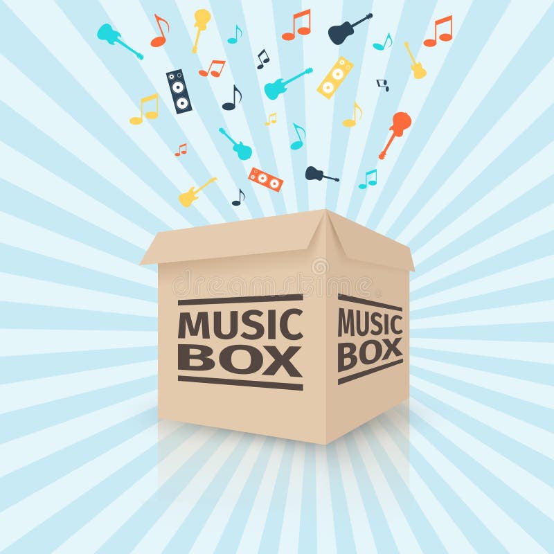 Cardboard music box stock vector. Illustration of freight - 54200533