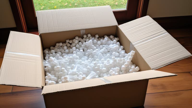 Cardboard Open Shipping Box Stock Illustration - Illustration of ...