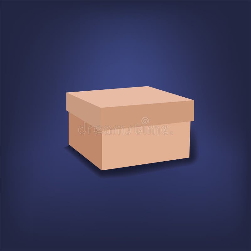 Realistic Cardboard Package Box. Flat Design Style. Vector Illustration ...