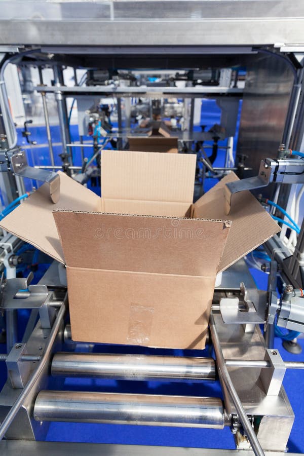 Cardboard Package Box Packing Machine Stock Image - Image of ...