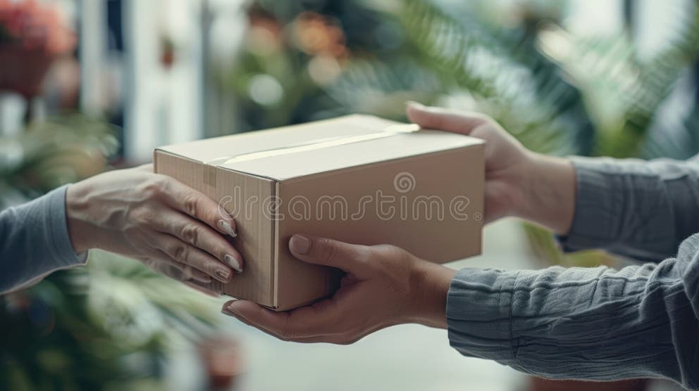 The Cardboard Package Exchange.AI Generated Image Stock Image - Image ...