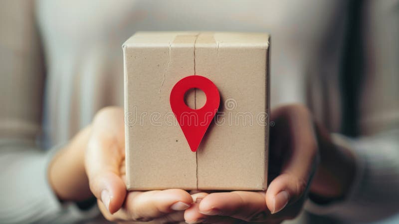 The Cardboard Package with Locator. AI Generated Stock Illustration ...