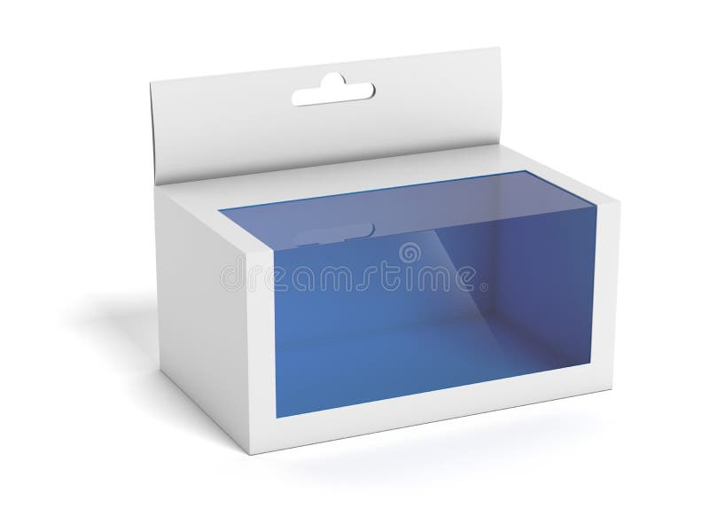 Cardboard Box with a Transparent Plastic Window Stock Illustration ...