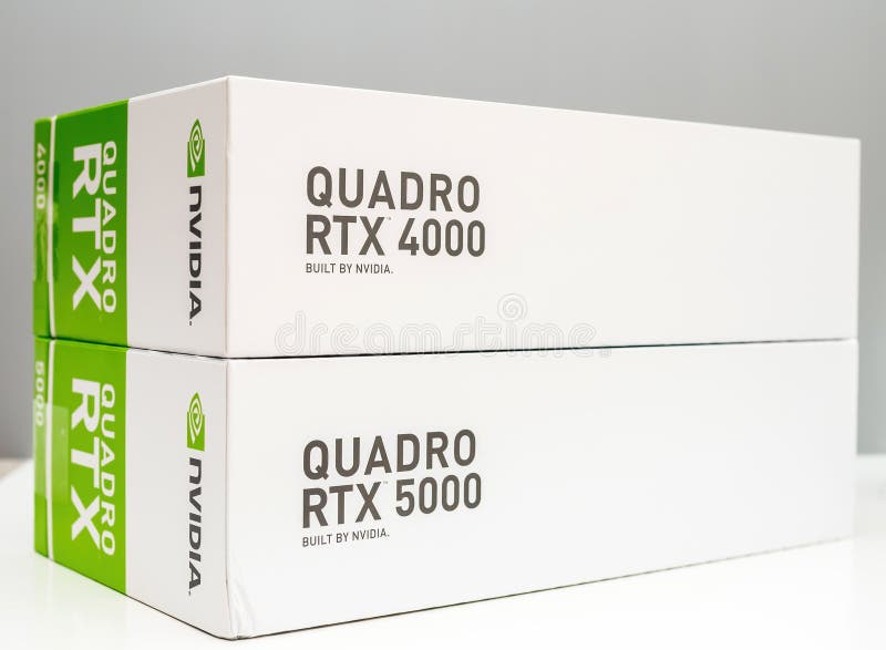The Cardboard Package of Two New GPU Nvidia Quadro RTX 4000 and RTX ...
