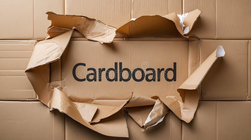 Cardboard Packaging with Bold Typography on a Textured Surface Beneath ...