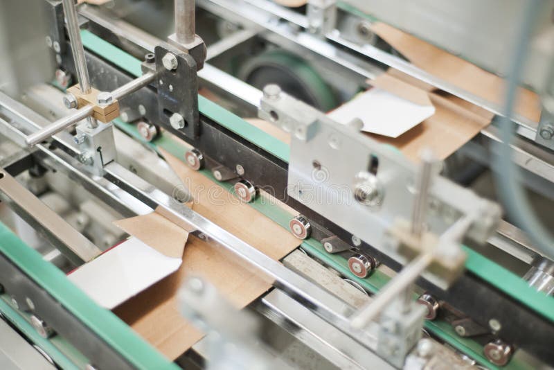 Cardboard Packaging Production Stock Photo - Image of checklist ...