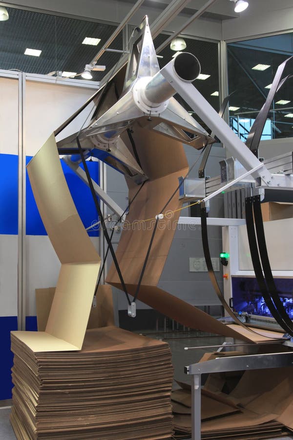 Cardboard Packaging Production Stock Photo - Image of cardboard ...