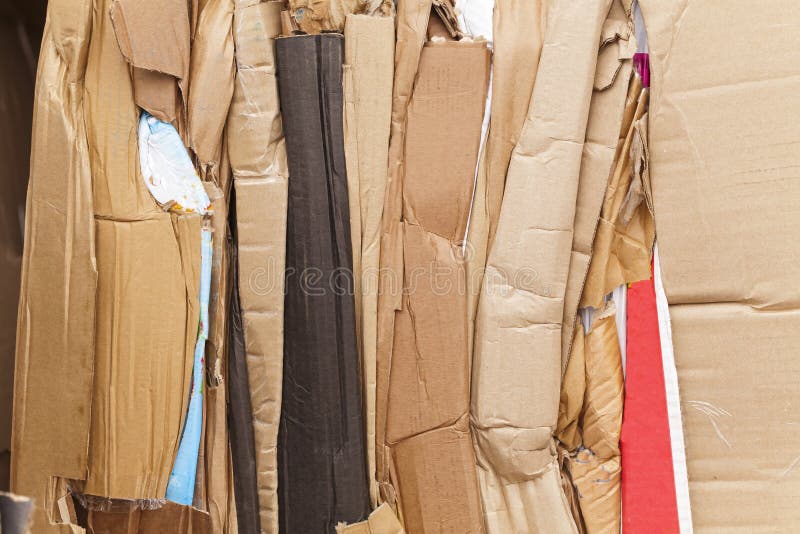 Cardboard Packaging Waste Paper Market Pressed Stack Stock Image ...