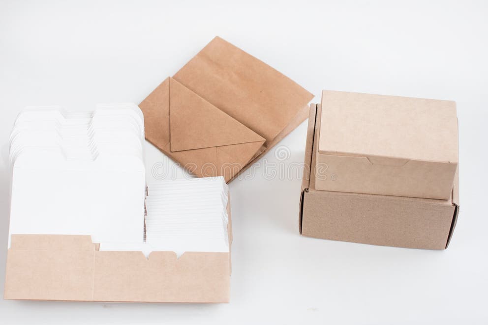 Cardboard Packing Box with Lid. Stock Image - Image of business, postal ...