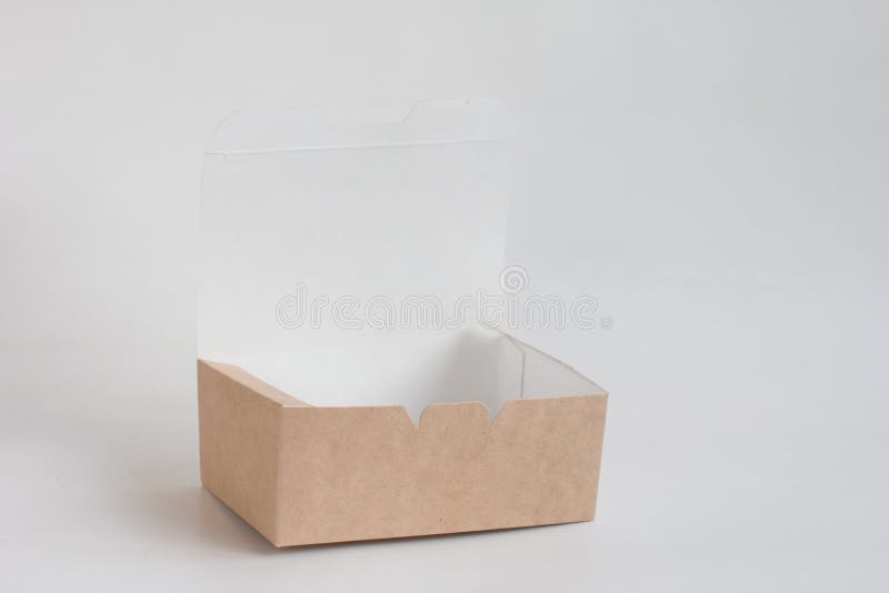 Cardboard Packing Box with Lid. Stock Image - Image of natural ...