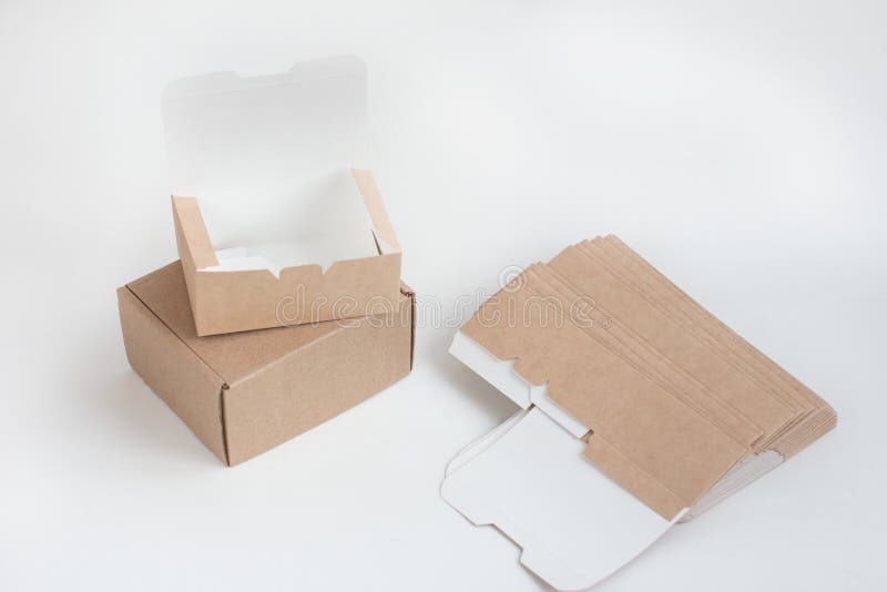 Cardboard Packing Box with Lid. Stock Image - Image of brown, dispatch ...