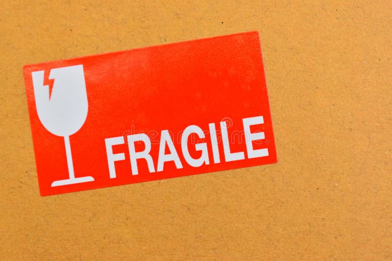 Cardboard Paper Box with Fragile Sign, Packaging Industry Stock Photo ...