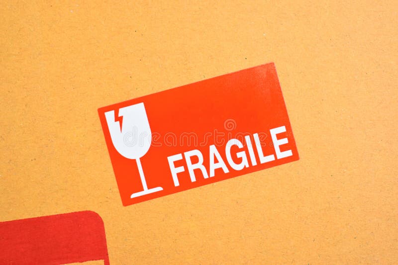 Cardboard Paper Box with Fragile Sign, Packaging Industry Stock Image ...