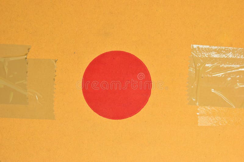 Cardboard Paper Box with Red Circle, Packaging Industry Stock Image ...