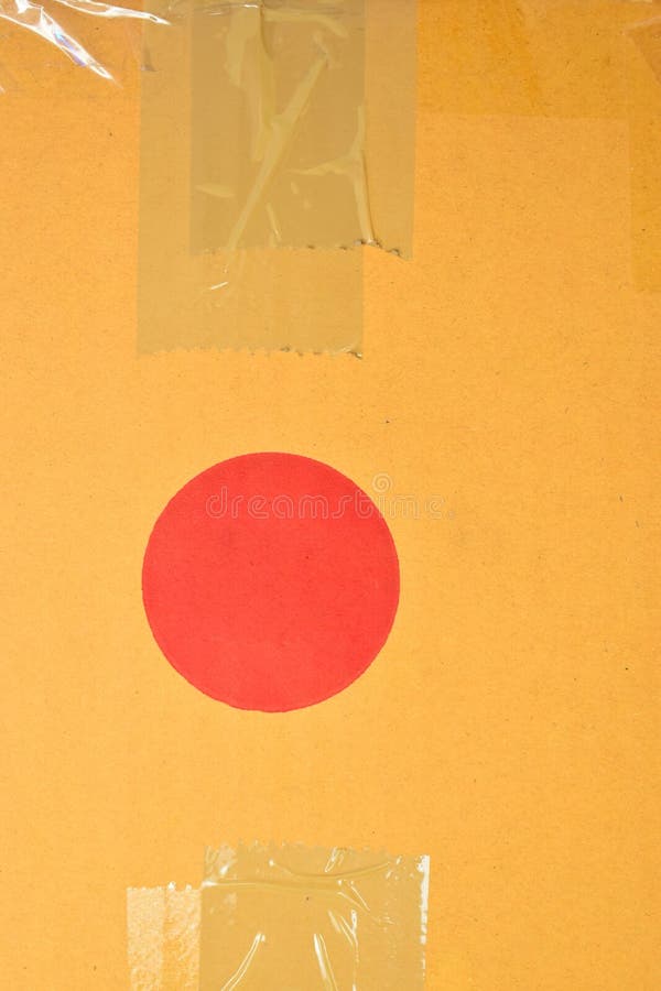 Cardboard Paper Box with Red Circle, Packaging Industry Stock Photo ...