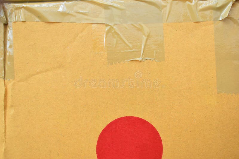 Cardboard Paper Box with Red Circle, Packaging Industry Stock Image ...