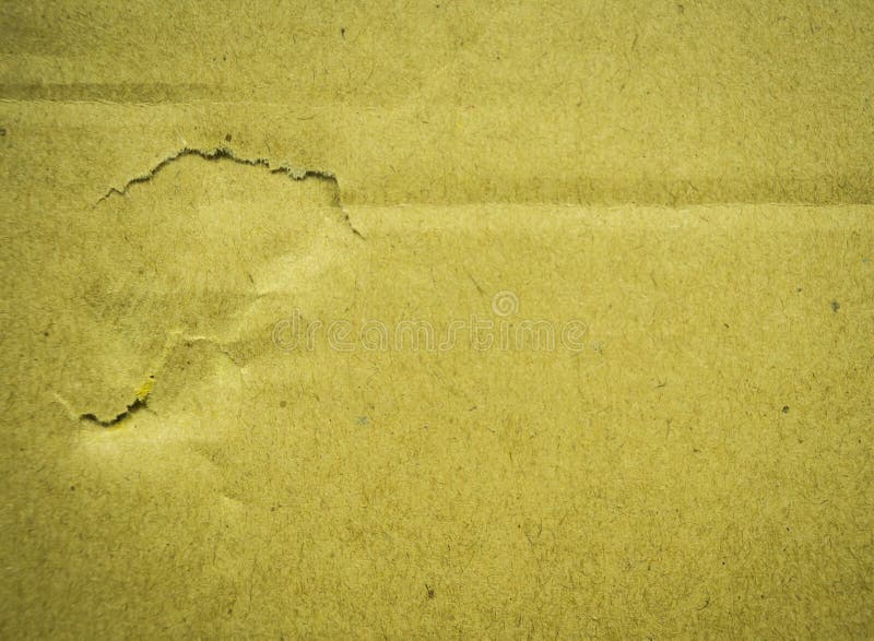 Cardboard Paper and Impact Defect. Stock Photo - Image of shear, miss ...