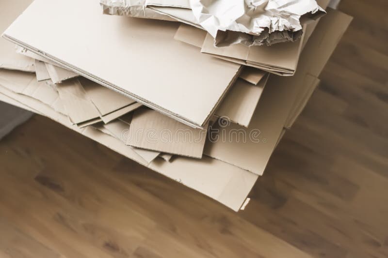 Cardboard and paper stack stock image. Image of packaging - 273171689