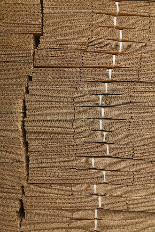 Cardboard Pile on Corrugated Cardboard Texture Stock Image - Image of ...