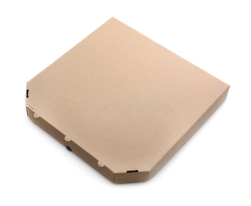 Cardboard Pizza Boxes on White Background Stock Photo - Image of ...