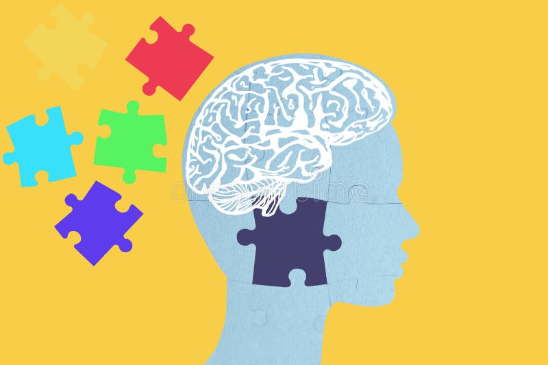 Cardboard Puzzle Pieces, Puzzle with Copy Space on Background, Missing ...