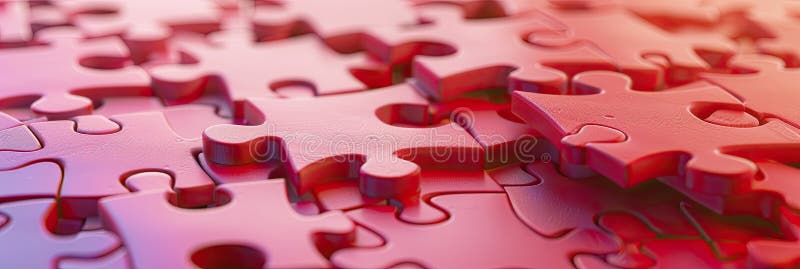 Cardboard Puzzle Pieces in Soft Gradient Transition Being Assembled ...