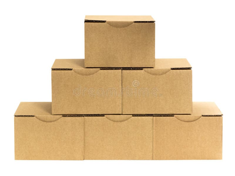 Cardboard pyramid front stock photo. Image of pack, stacked - 84072100
