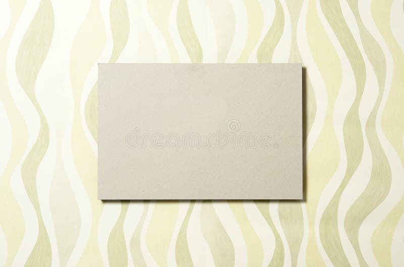 Cardboard Rectangle on Wallpaper 04 Stock Illustration - Illustration ...