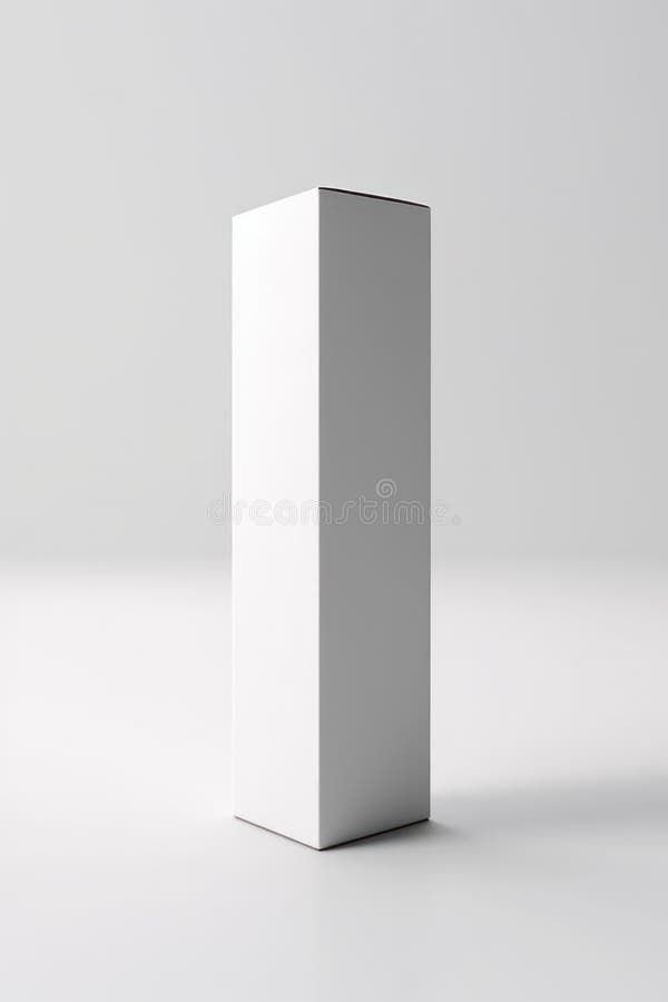 Cardboard Rectangular Packaging Box Mockup, on a Light Background Stock ...