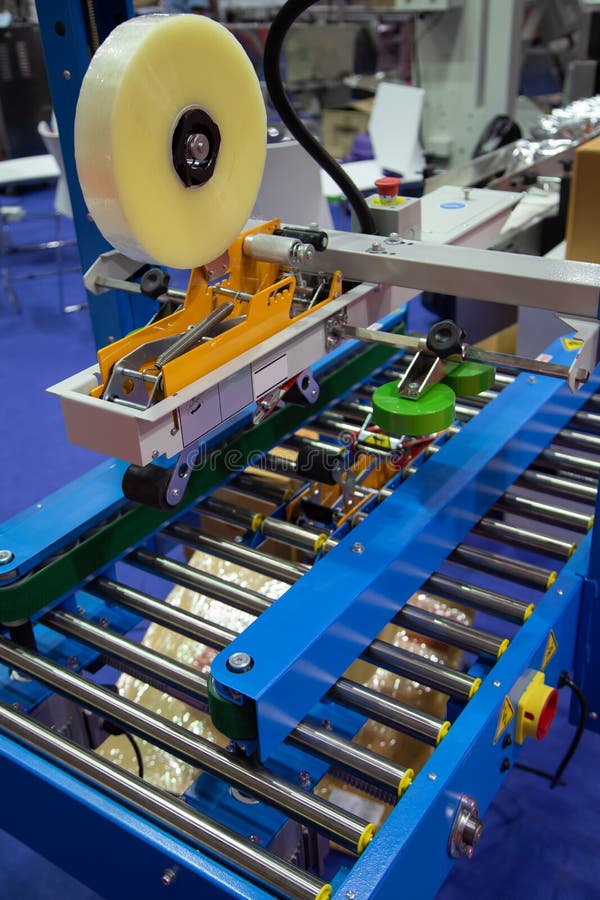 Cardboard Sealing Tape Machine Stock Image - Image of seal, industry ...