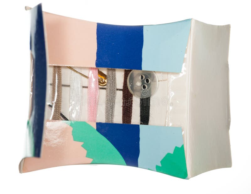 Cardboard Sewing Kit for Repairing Clothes Stock Image - Image of group ...
