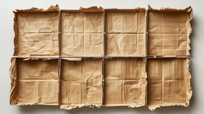 Cardboard Box with Compartments for Products Stock Photo - Image of ...