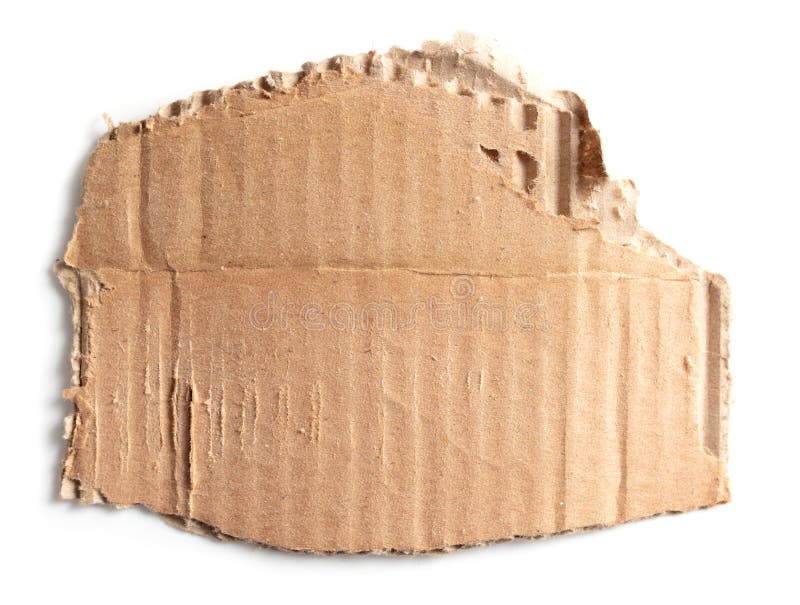 Cardboard Sheet Isolated on White Background. Close-up Stock Photo ...