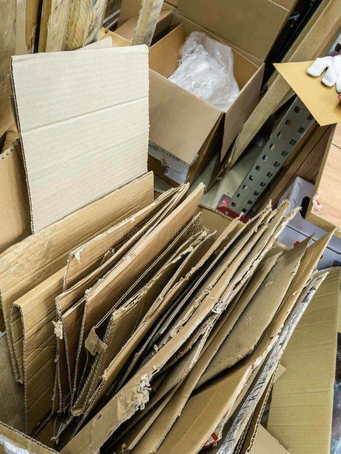 Cardboard Sheets from Disassembled Boxes Stock Image - Image of inside ...