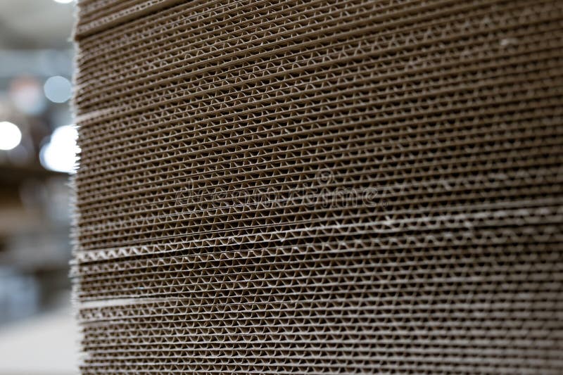 A Cardboard Sheets in Stack. Perforated Sheets of Corrugated Cardboard ...