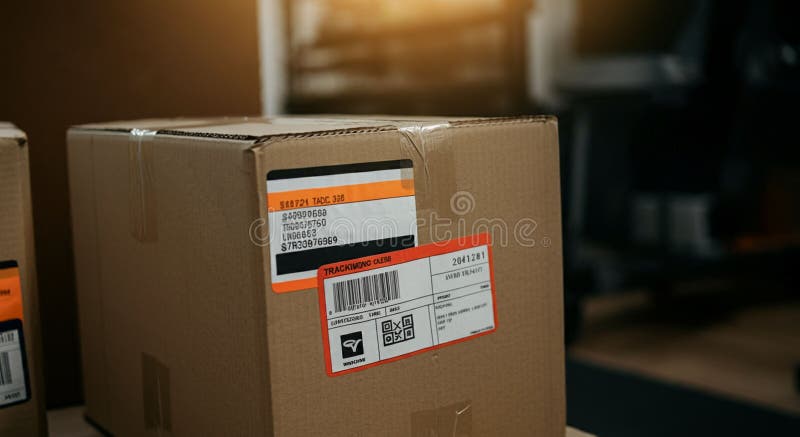 A Cardboard Shipping Box is Shown with Multiple Labels. the Labels ...