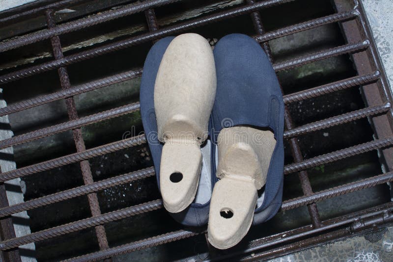 Cardboard Shoe Tree or Insert Accessory Stock Image - Image of pair ...