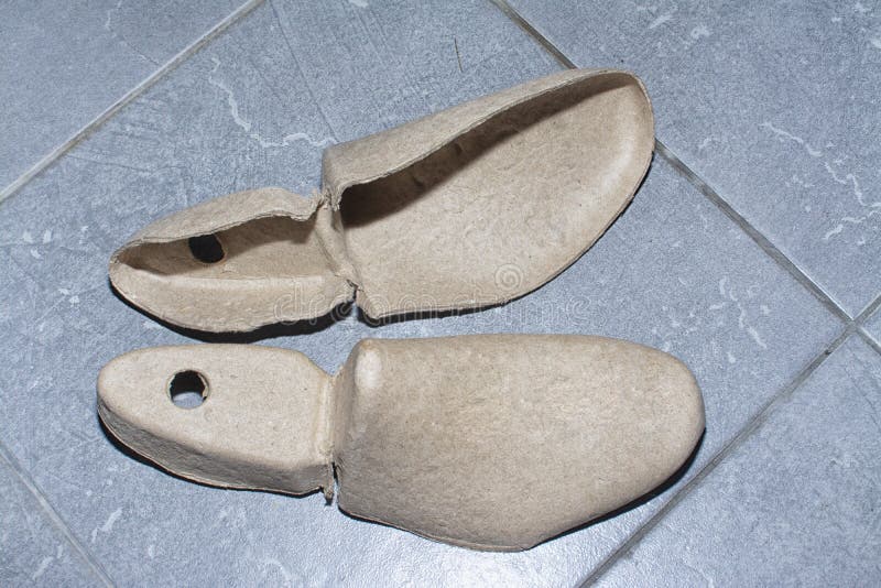 Cardboard Shoe Tree or Insert Accessory Stock Photo - Image of care ...