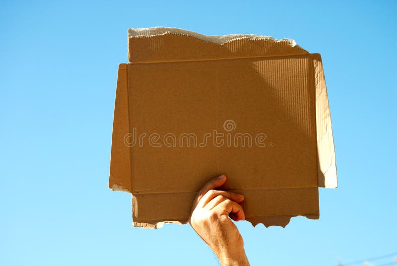 Cardboard sign stock photo. Image of copy, close, humanity - 22400306
