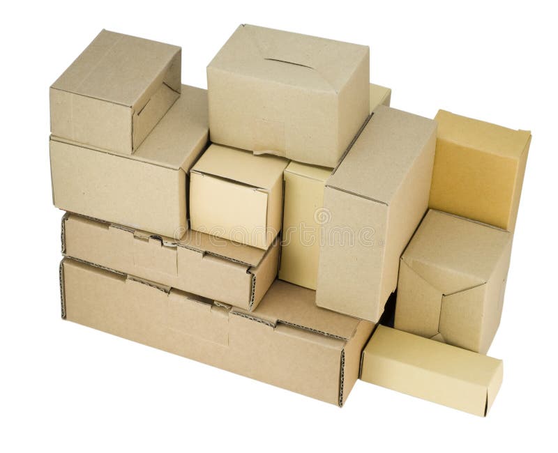 Cardboard Small Boxes of Industrial Design Stock Image - Image of paper ...