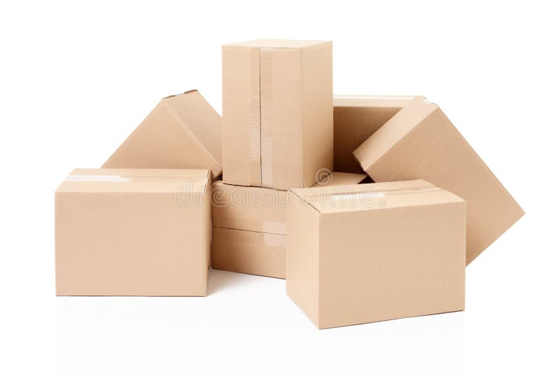 Cardboard small boxes stock image. Image of path, distribution - 30883693