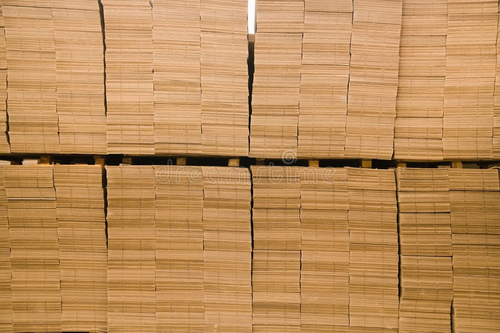 The Cardboard is in the Stack Stock Photo - Image of rough, recycle ...